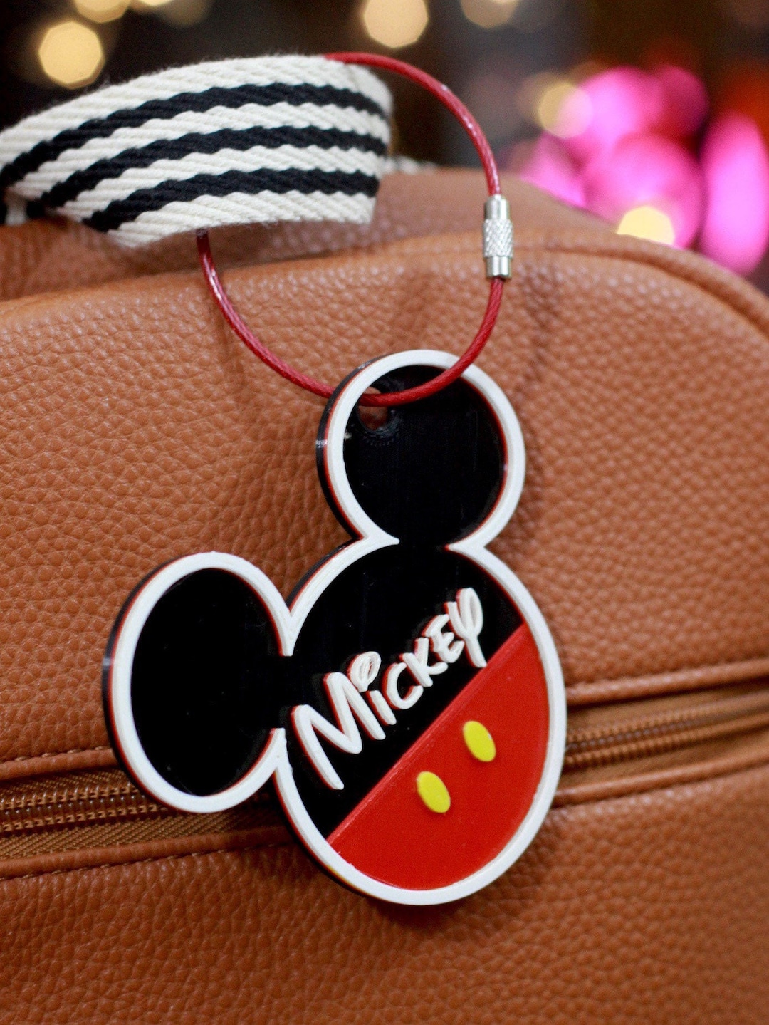 Mickey Mouse Inspired Luggage Tag Personalized With Your Name or Phrase ...
