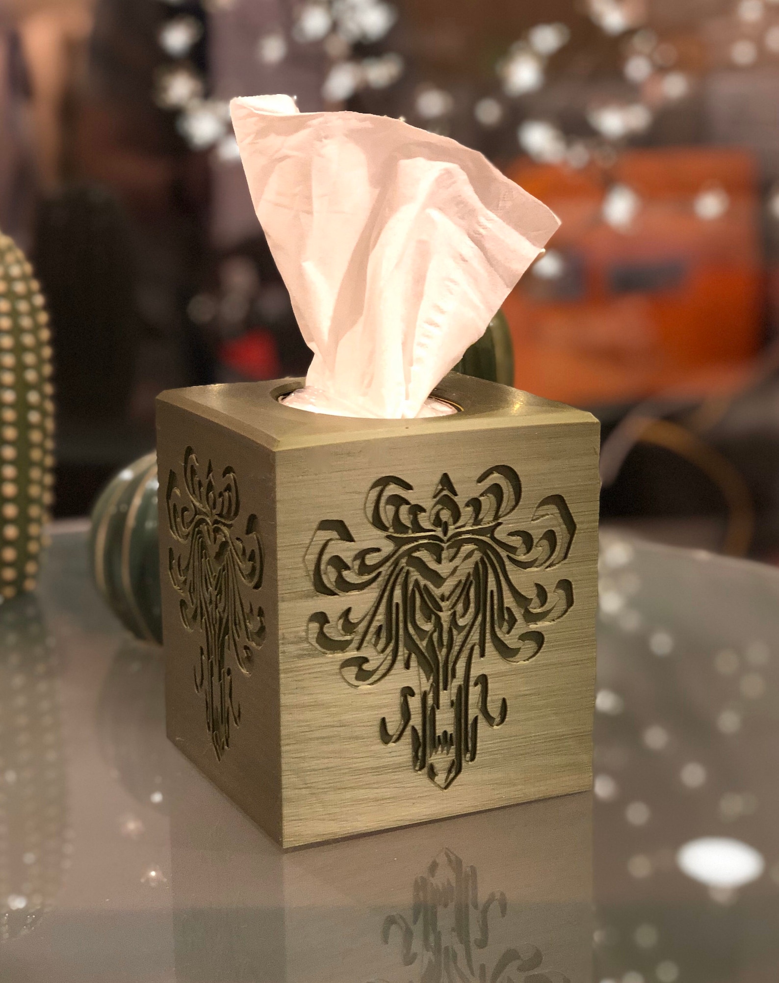 Haunted Mansion Wallpaper Inspired Tissue Box Cover - Etsy