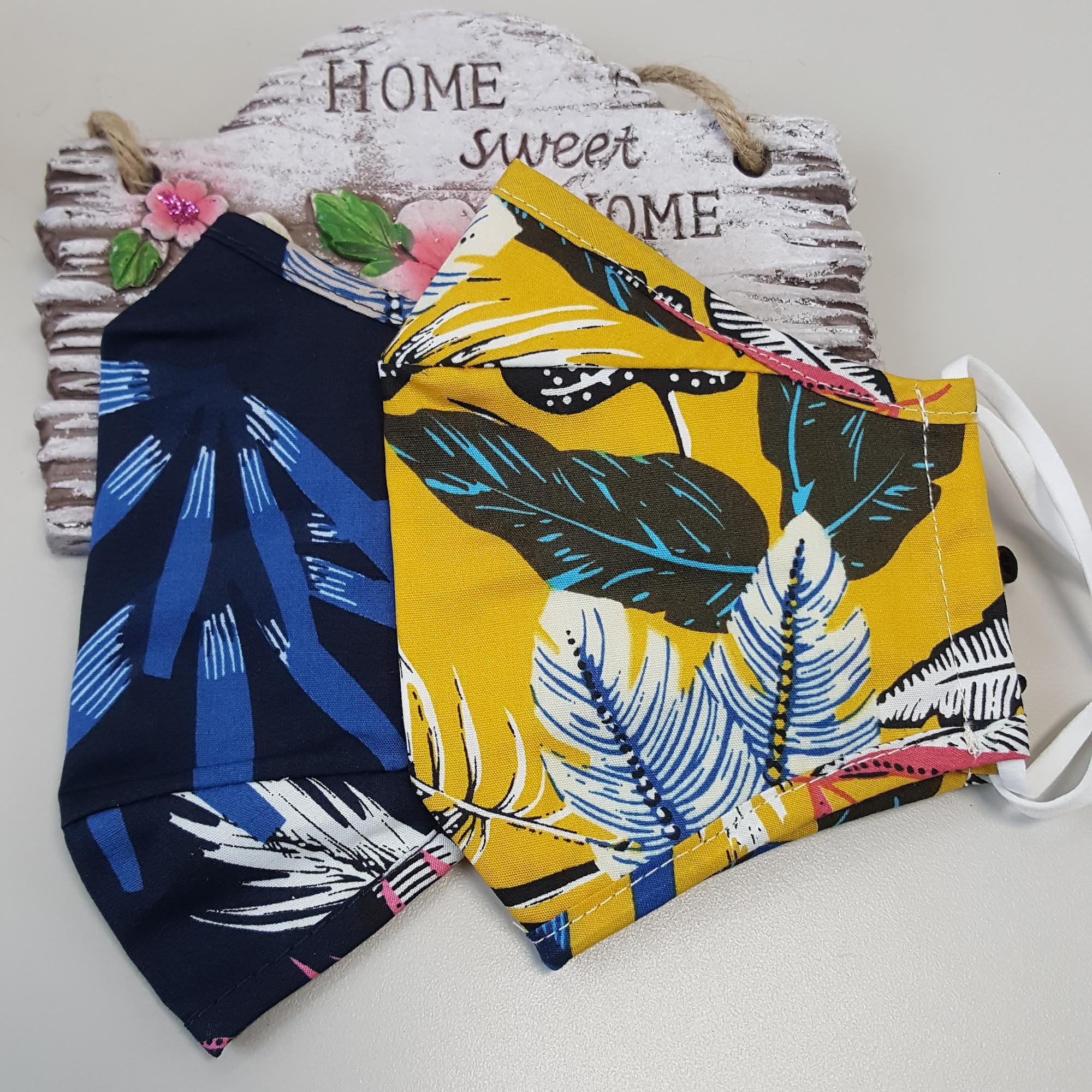 Pack of 2 Cotton Geometric Abstract Art Face Mask w/Nose Wire | Etsy