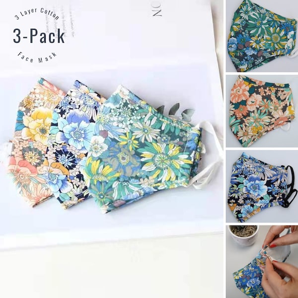 Floral Face Mask - Etsy