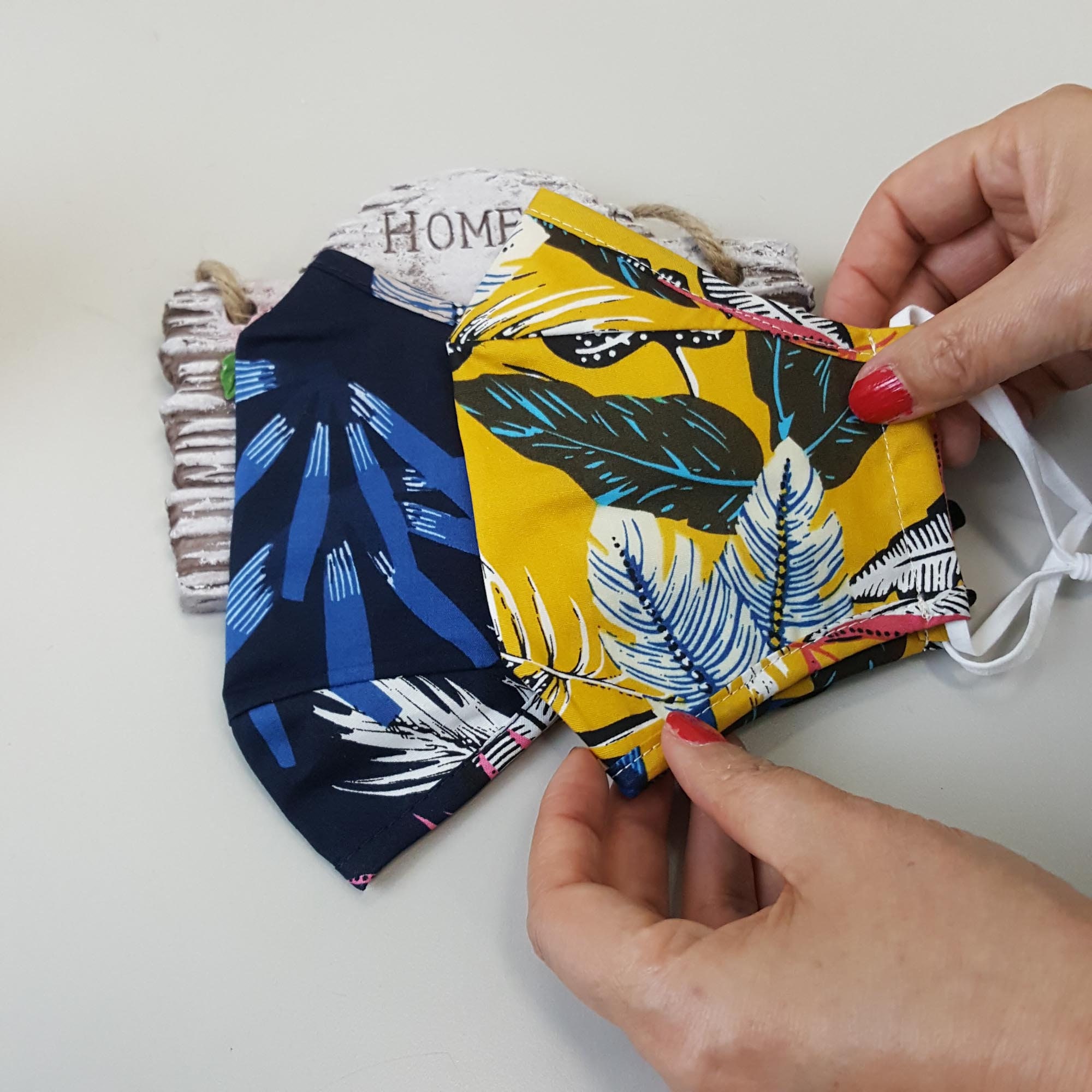 Pack of 2 Cotton Geometric Abstract Art Face Mask w/Nose Wire | Etsy