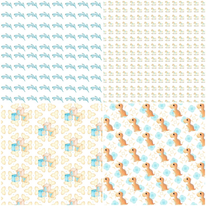 Baby Boy Digital Paper Scrapbook Paper Printable Paper - Etsy