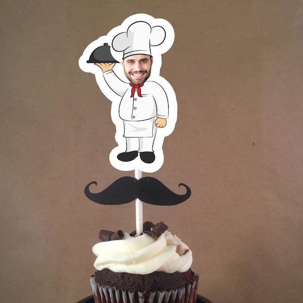Chef Cupcake Toppers - Etsy