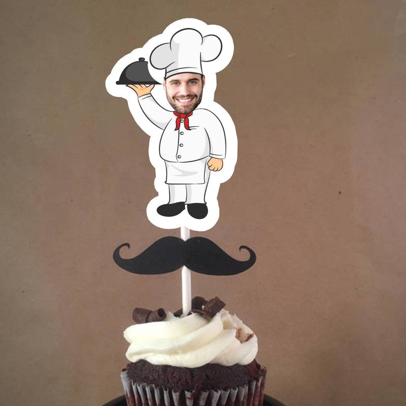 Chef Cupcake Toppers - Etsy