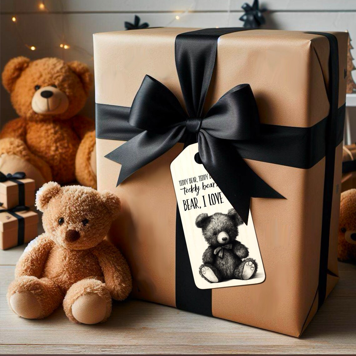 Teddy Bear Tags, Journaling Labels, Teddy Bear Birthday Party, Ephemera ...