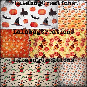 Halloween Digital Paper Scrapbook Card Making Party - Etsy