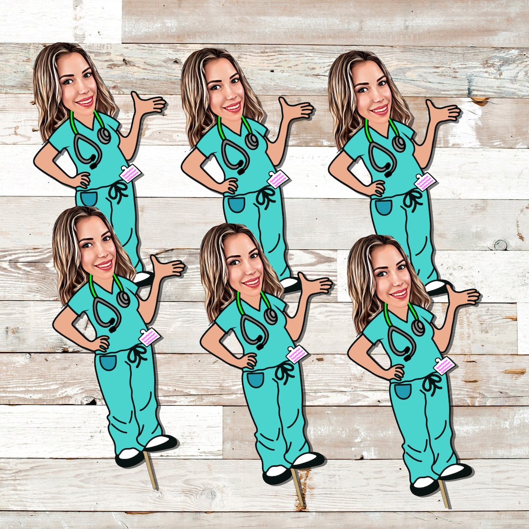 Personalized Nursing School Graduate/retirement Cupcake Toppers ...