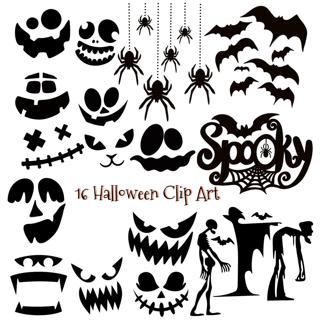 Halloween Digital Clip Art Instant Download - Etsy