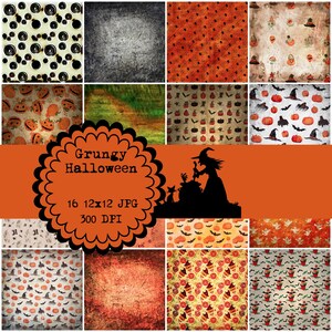 Halloween Digital Paper Scrapbook Card Making Party - Etsy