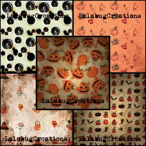 Halloween Digital Paper Scrapbook Card Making Party - Etsy