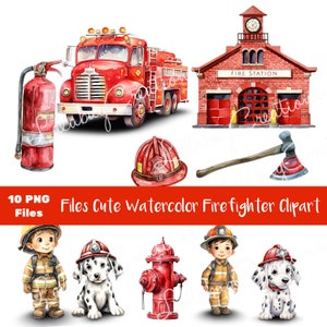 10 Firefighter Clipart, Firefighter PNG, Fireman Clipart, Fire Station ...