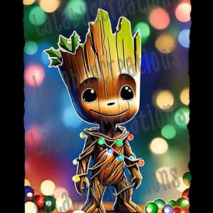 Digital Printable Christmas Tags Groot Christmas - Etsy
