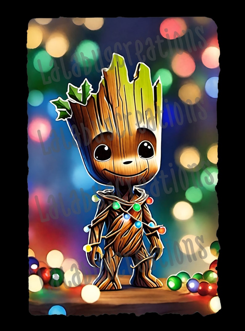Digital Printable Christmas Tags Groot Christmas - Etsy