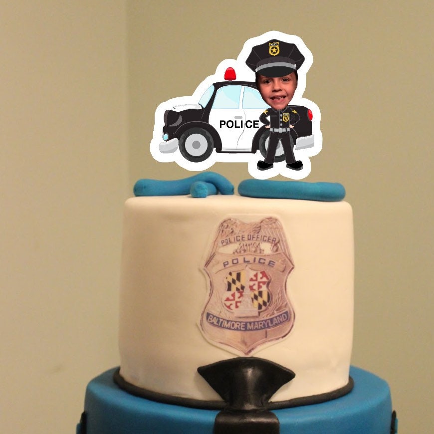 Digital Personalizado Policía Policía Policía Cupcake Toppers | Etsy