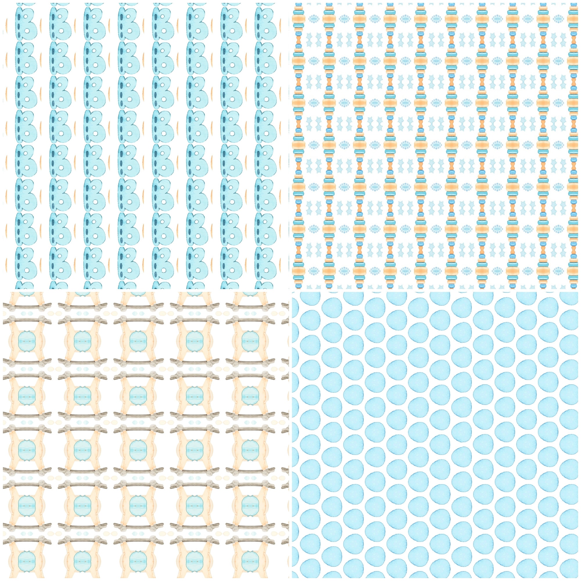 Baby Boy Digital Paper Scrapbook Paper Printable Paper | Etsy