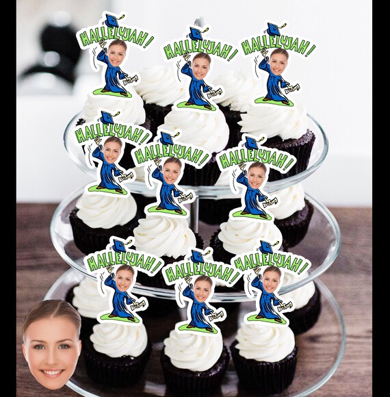 DIGITAL Personalized Funny Graduation Cupcake Toppers Face - Etsy