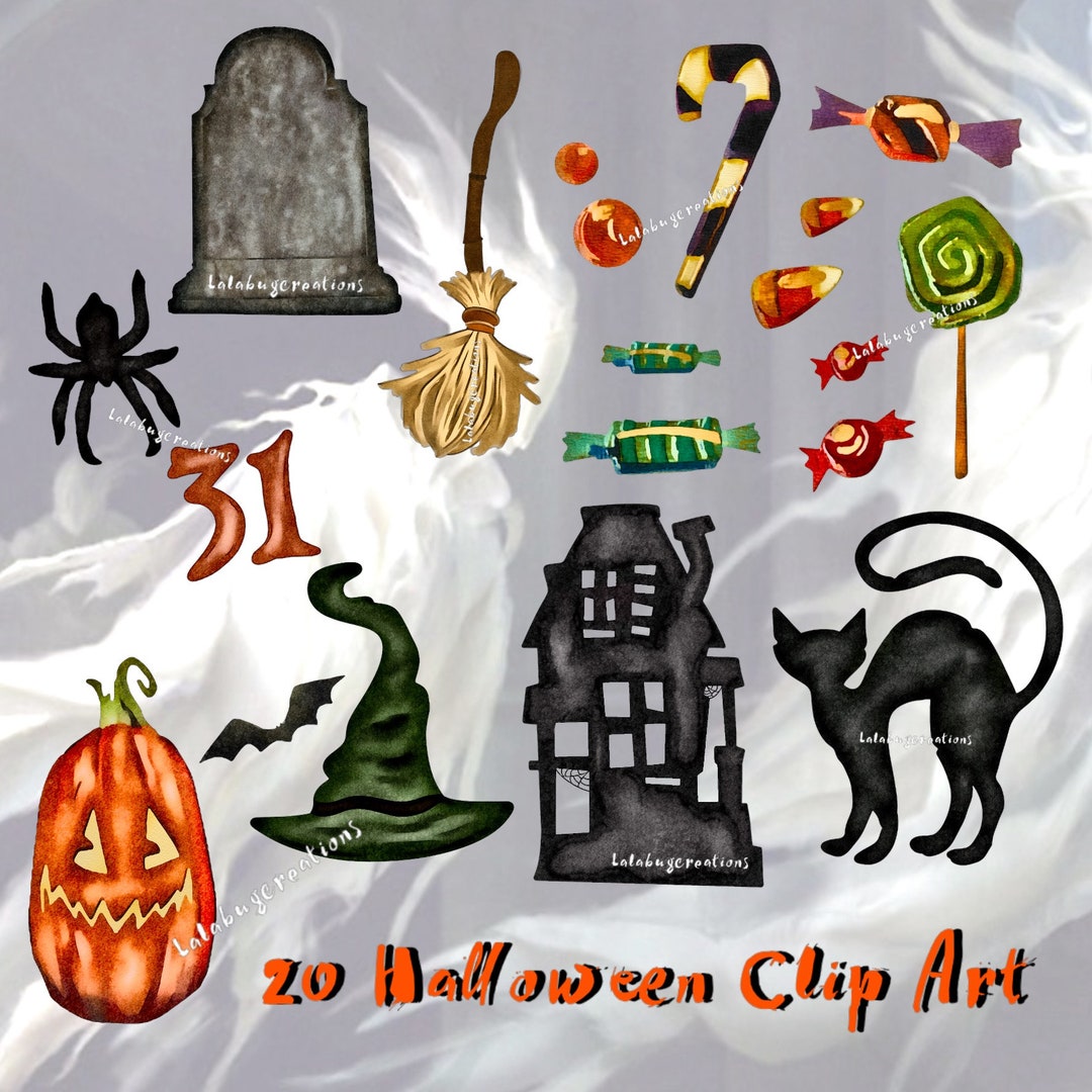 Halloween Digital Clip Art Instant Download - Etsy