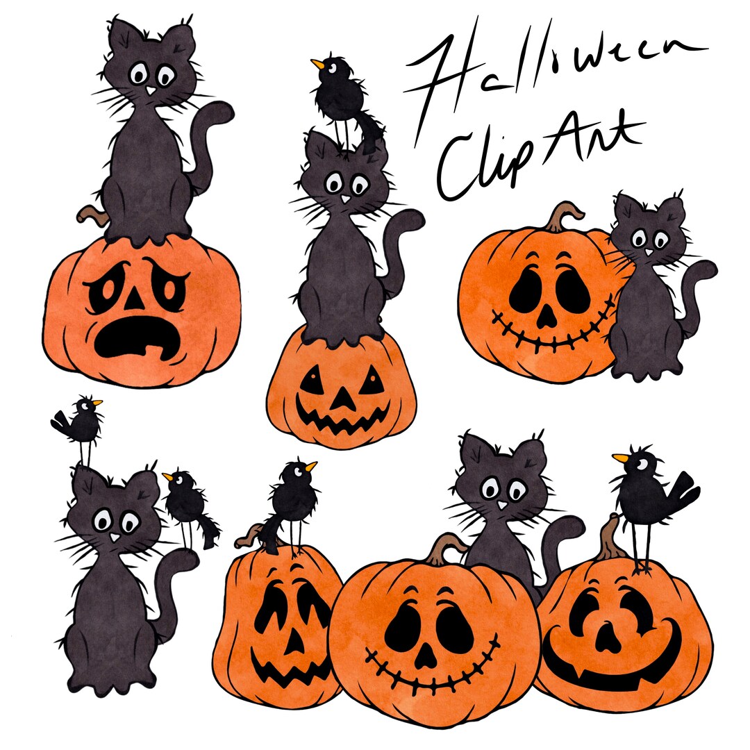 Halloween Digital Clip Art Instant Download - Etsy