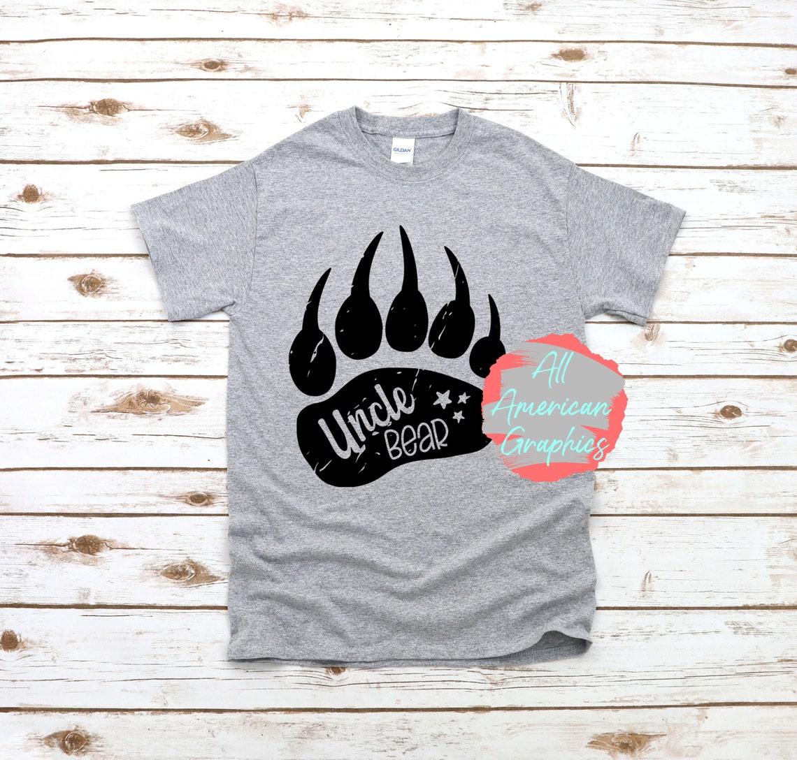 Uncle Bear SVG Uncle Svg File Family Svg Uncke Svg File Cut File Baby ...