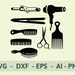 Hair Tools SVG Files, Hairdresser Tools, Hair Stylist Clipart, Salon ...