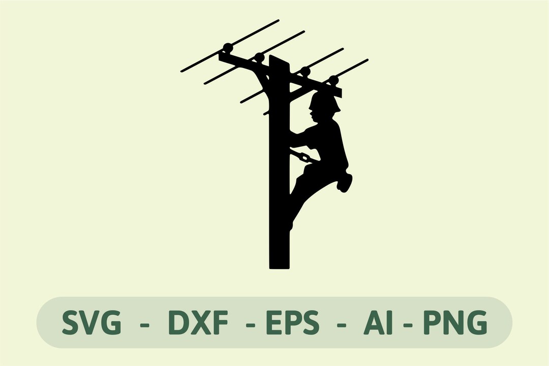 Lineman Electrician , Instant Download SVG, PNG, EPS, Dxf, Ai Digital ...