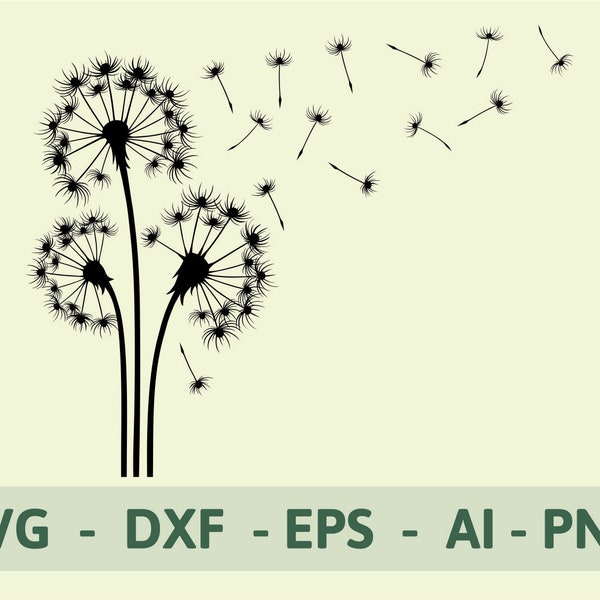 Dandelion Svg - Etsy