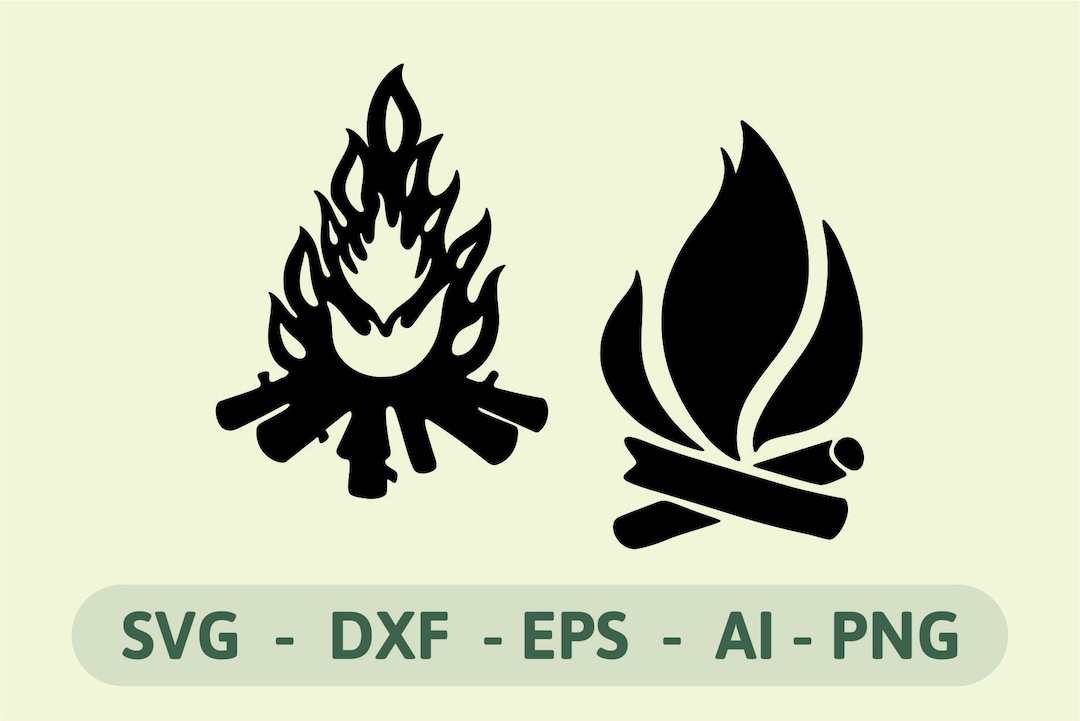Campfire Svg, Bonfire Svg, Fire Svg, Camping Svg, Silhouette, Digital ...