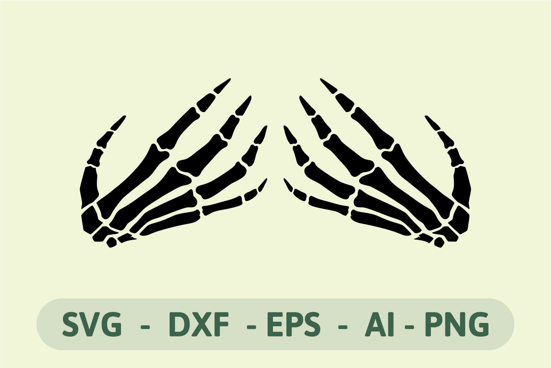 Skeleton Hands SVG Skeleton Svg Skull Skeleton Hand Cricut Silhouette ...