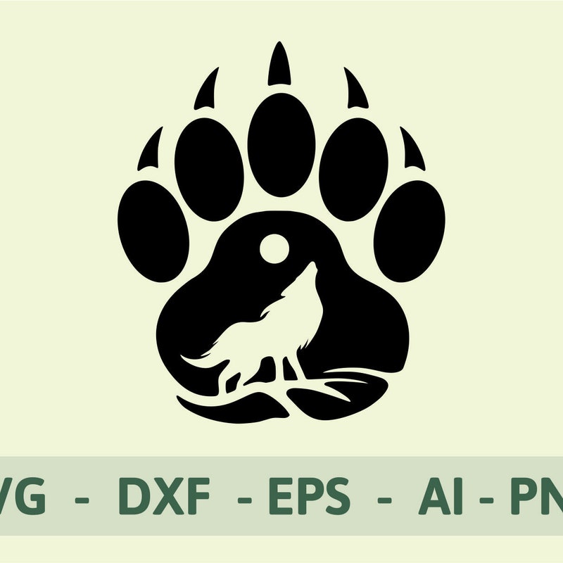 Wolf Paw Print - Etsy