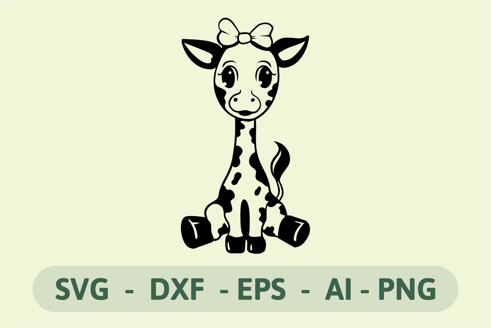 Giraffe SVG, Cute Baby Giraffe Svg, Baby Giraffe, Giraffe PNG - DXF ...