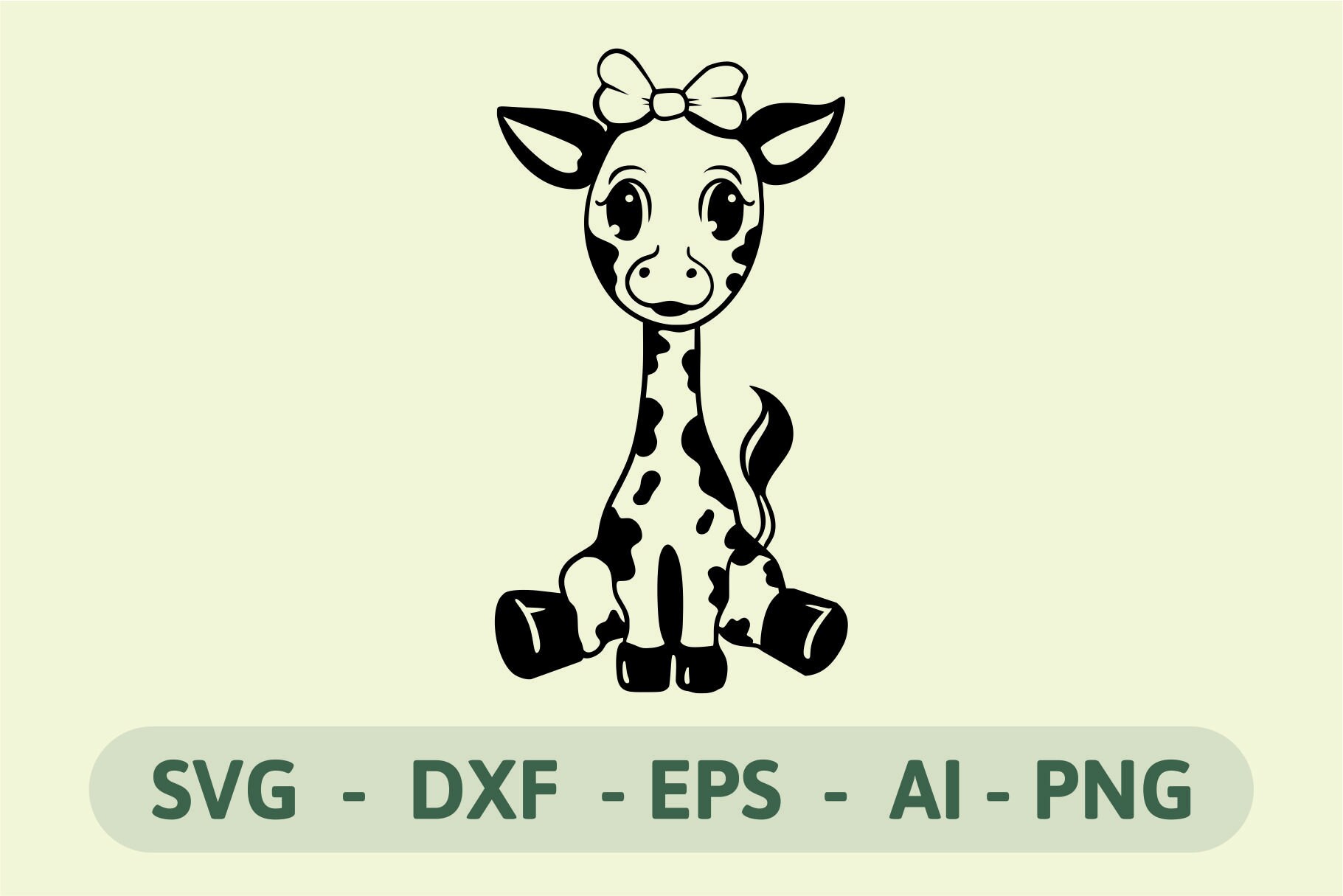 Giraffe SVG, Cute Baby Giraffe Svg, Baby Giraffe, Giraffe PNG - DXF ...
