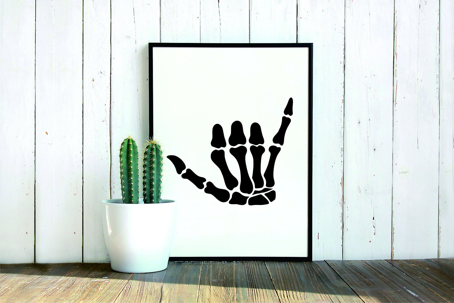 Shaka Skeleton Svg, Skeleton Hand SVG, PNG, EPS, Dxf, Ai Digital ...