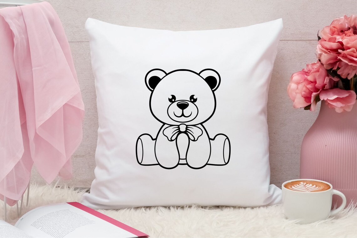 Teddy Bear SVG PNG DXF fichiers. Ours en peluche assis couper des ...
