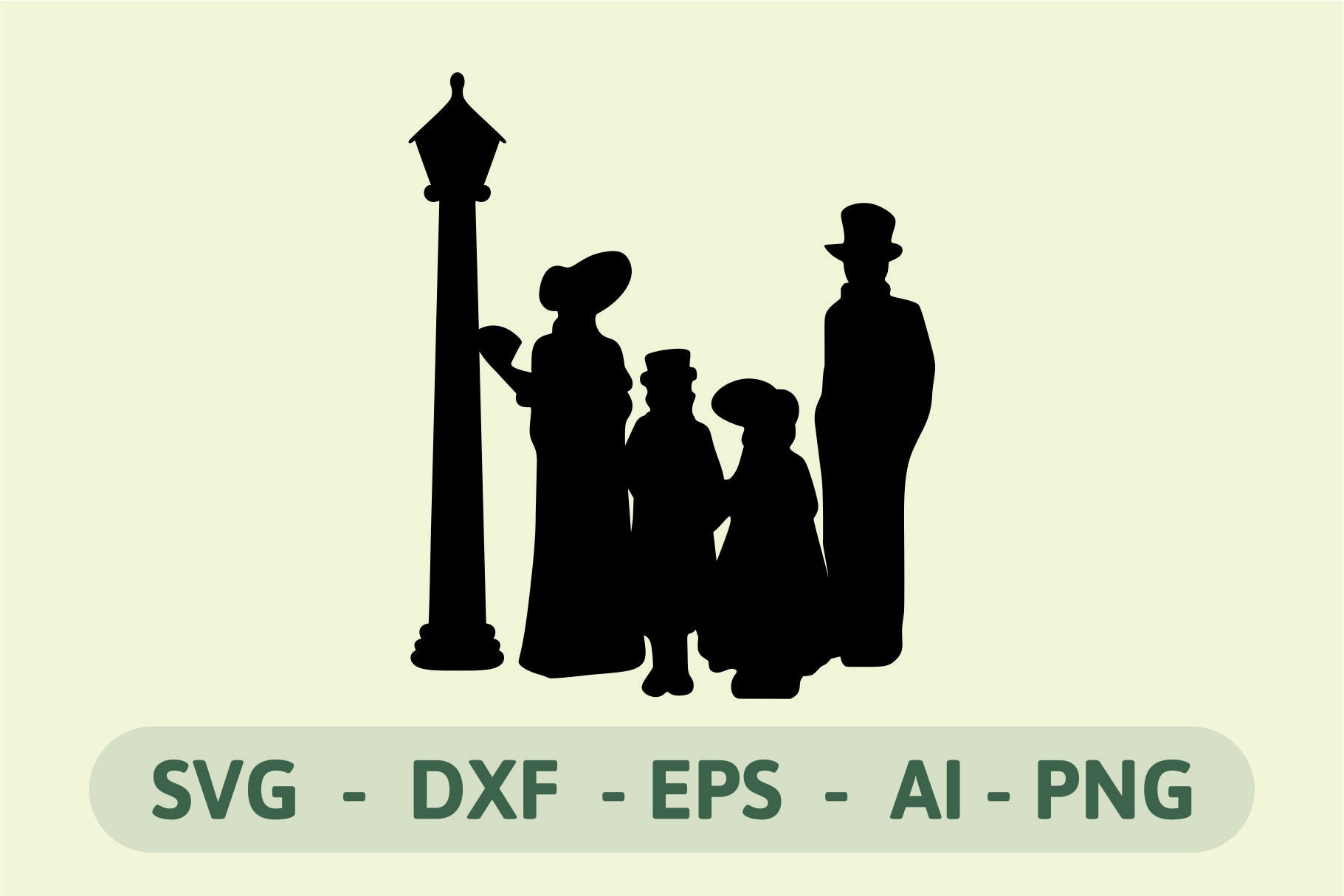 Christmas Carolers SVG | Holiday Silhouette (digital Download) - Etsy