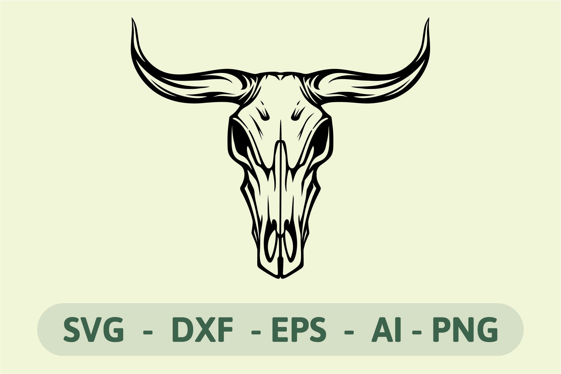 Cow Skull SVG | Long Horn Svg | Long Horn Skull Svg | Bull Skull Png ...