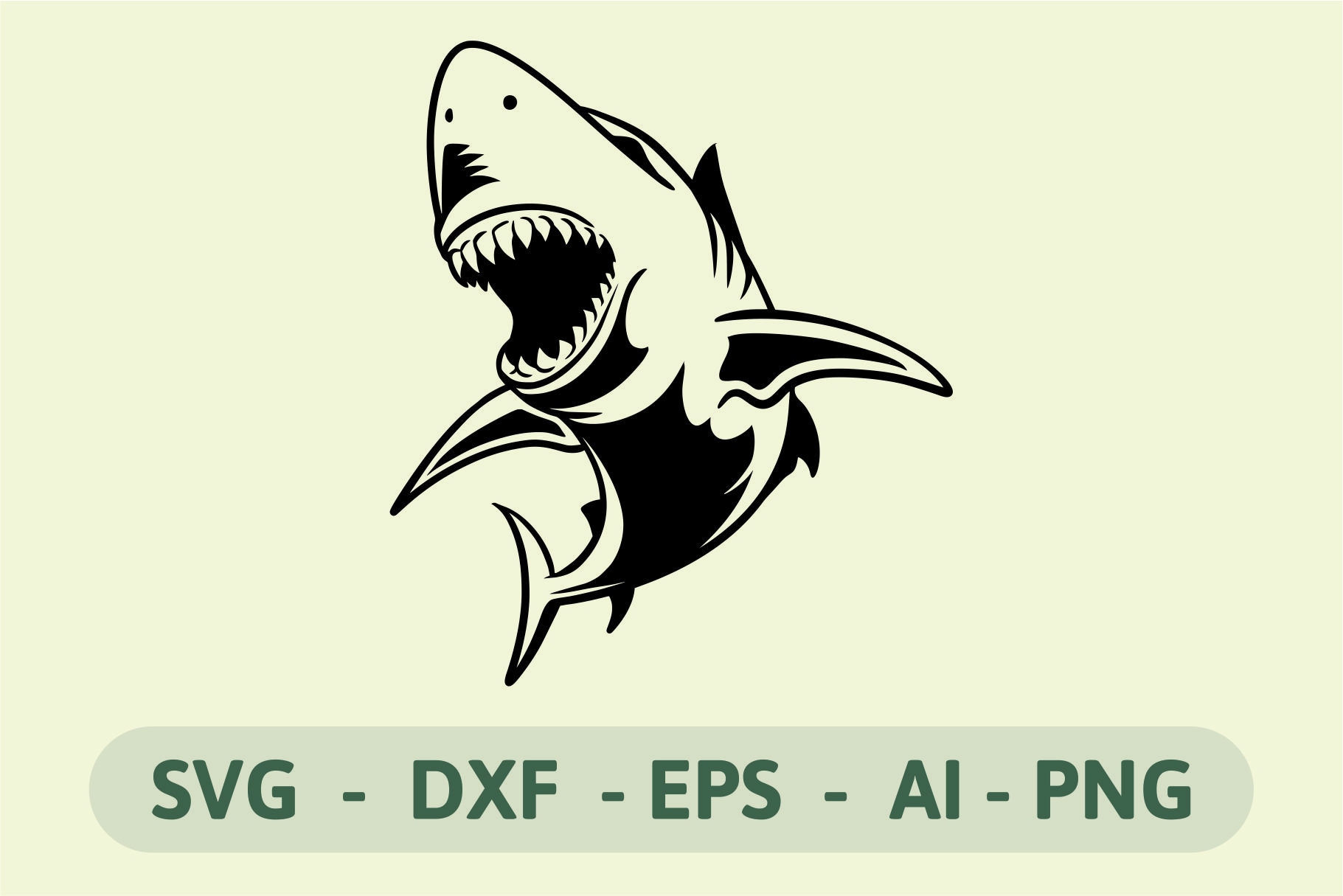 Shark Design Svg, Shark SVG, Shark PNG, Shark EPS, Shark Silhouette ...