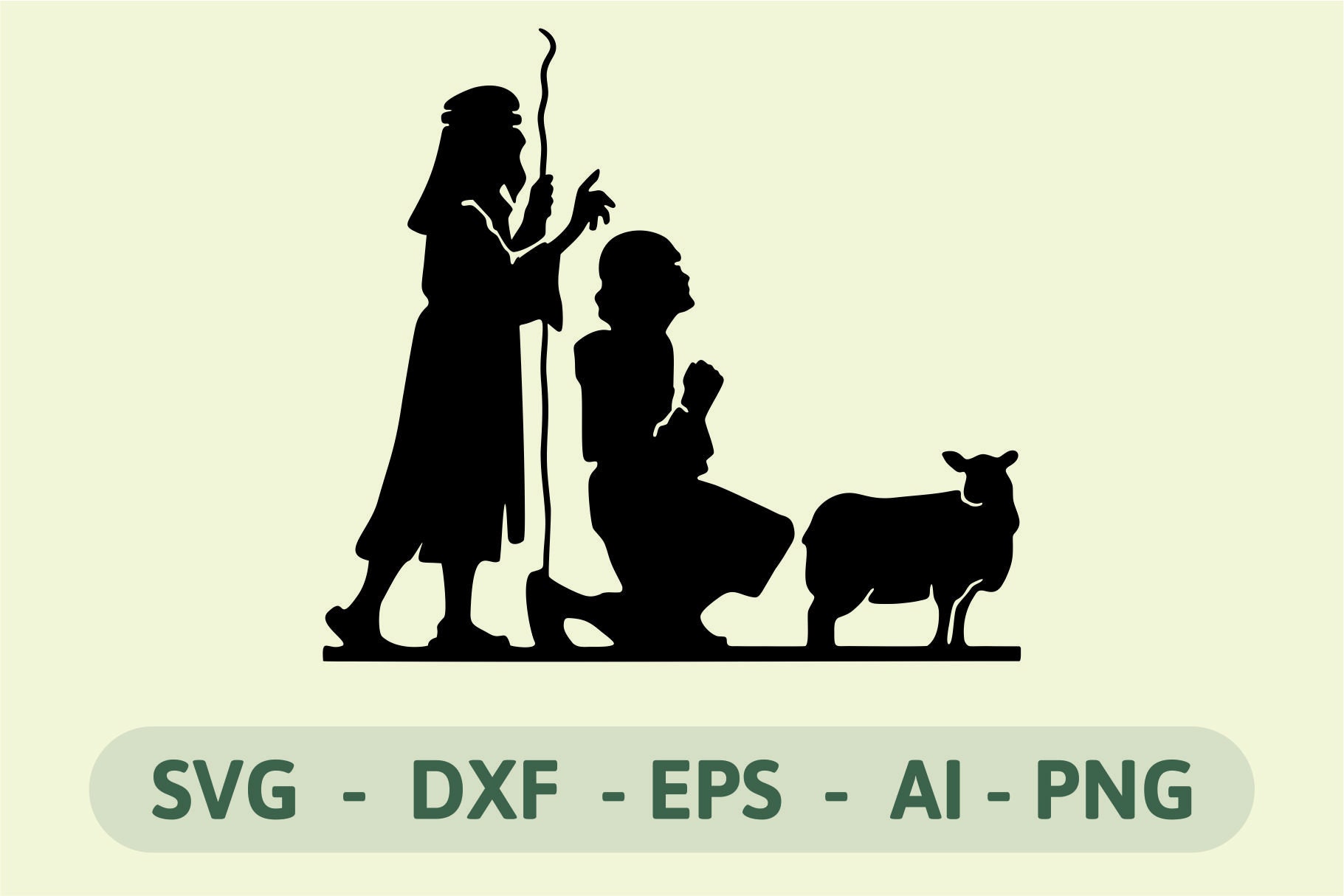Shepherd With Sheep Svg | Shepherd With Lamb Png | Shepherd With Sheep ...