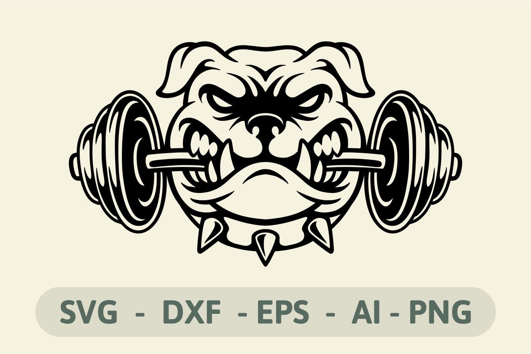 Bulldog Svg , Bulldog Gym , Vector Cut File for Cricut, Silhouette ...