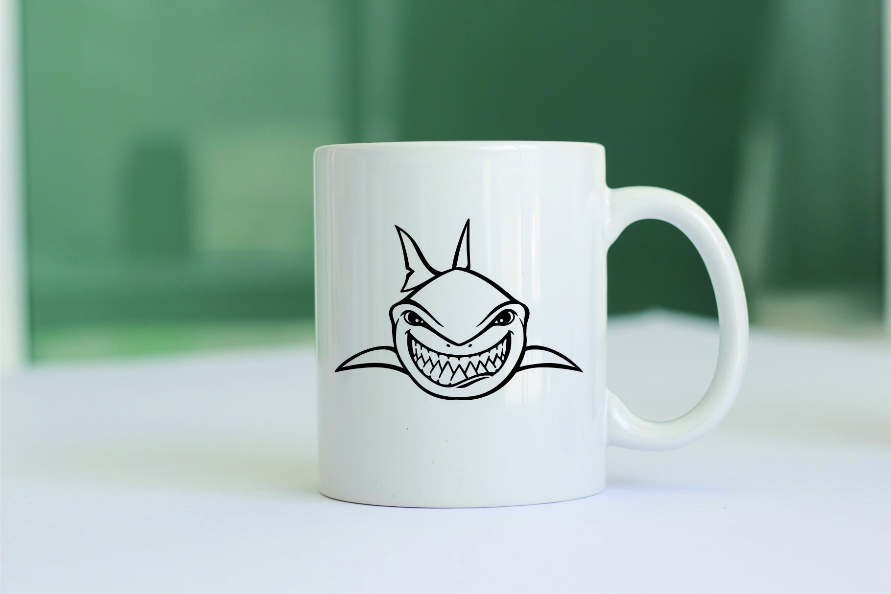 Shark Svg, Funny Shark Art Design, Cute Smiling Shark Vector, Shark ...