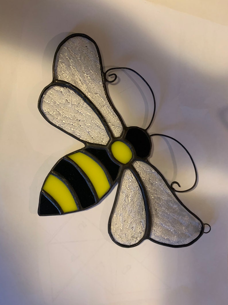 Stained Glass Bumblebee Bee Suncatcher Stained Glass Bee - Etsy