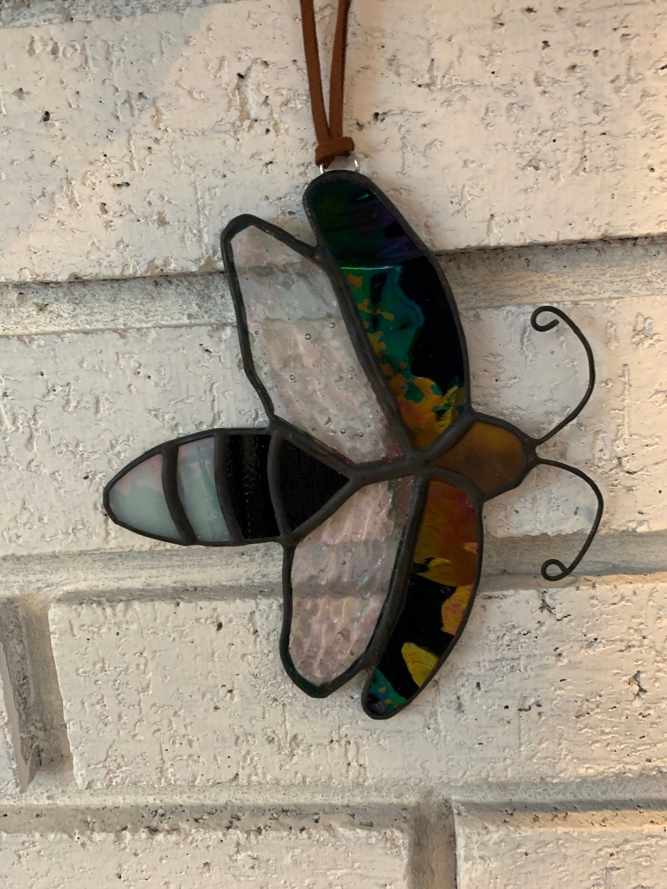 Stained Glass Firefly Firefly Suncatcher Stained Glass | Etsy
