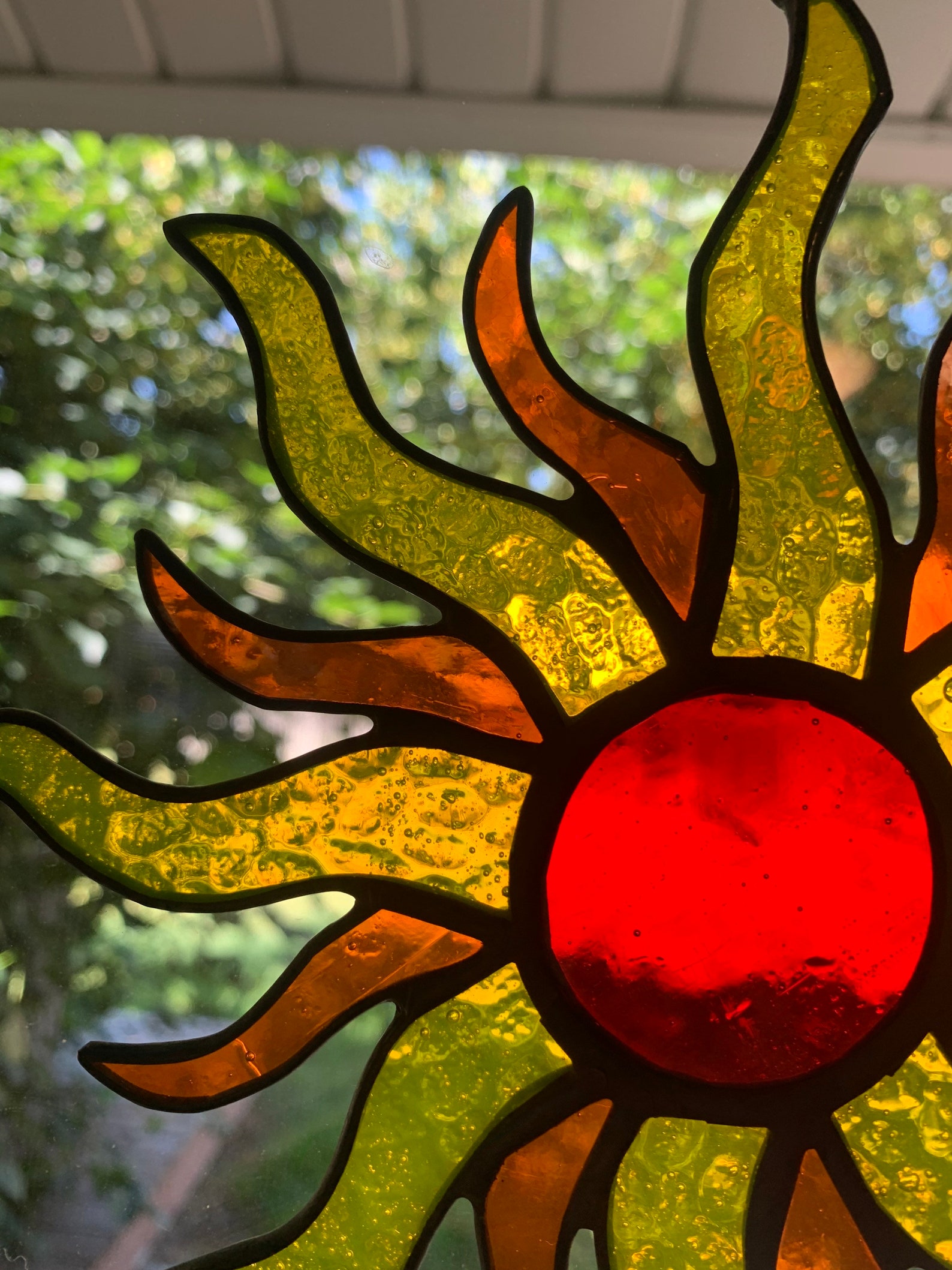 Stained Glass Sun Sun Stained Glass Suncatcher Sun Catcher - Etsy