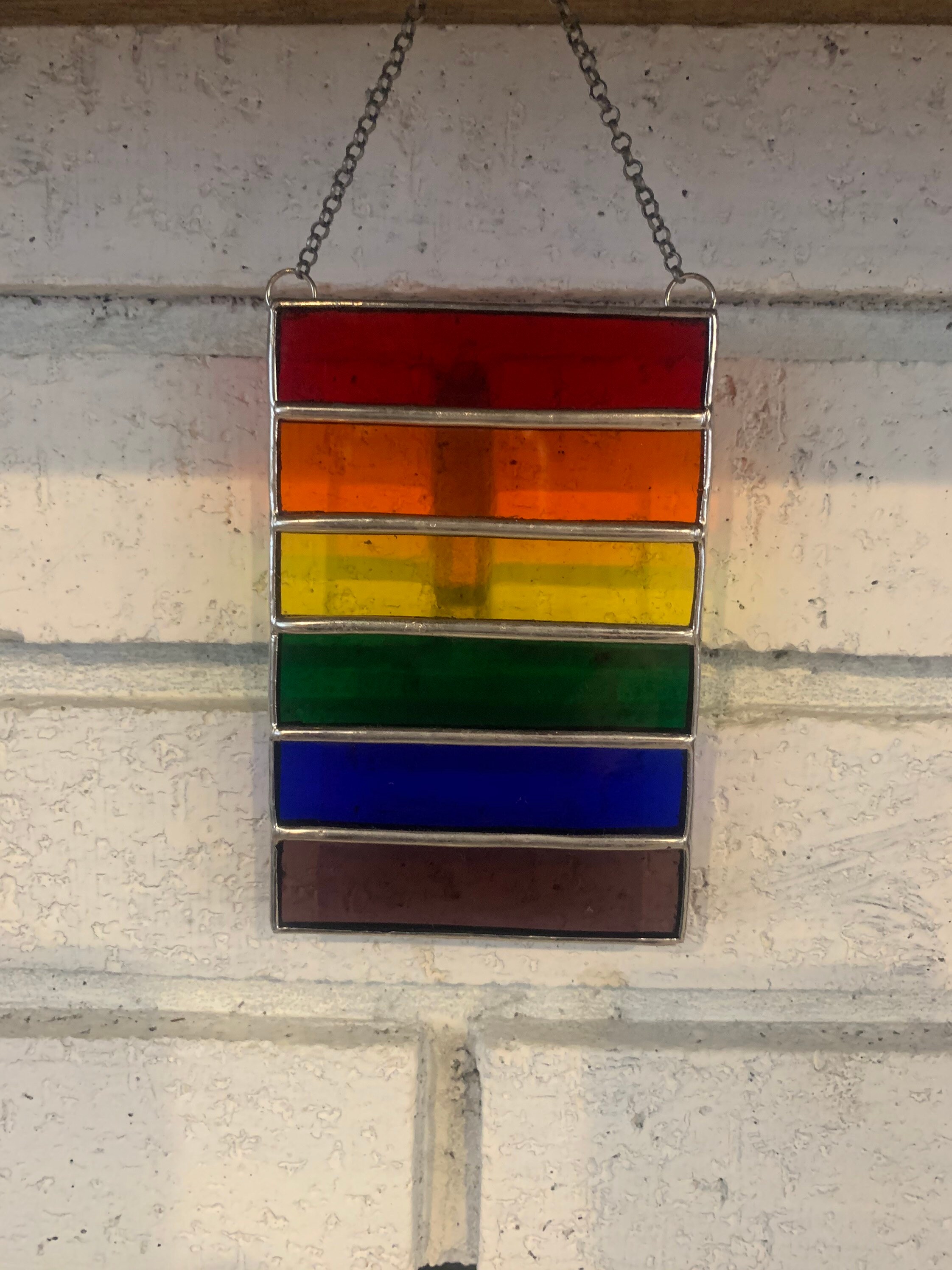 Stained Glass Rainbow Rainbow Stained Glass Rainbow | Etsy