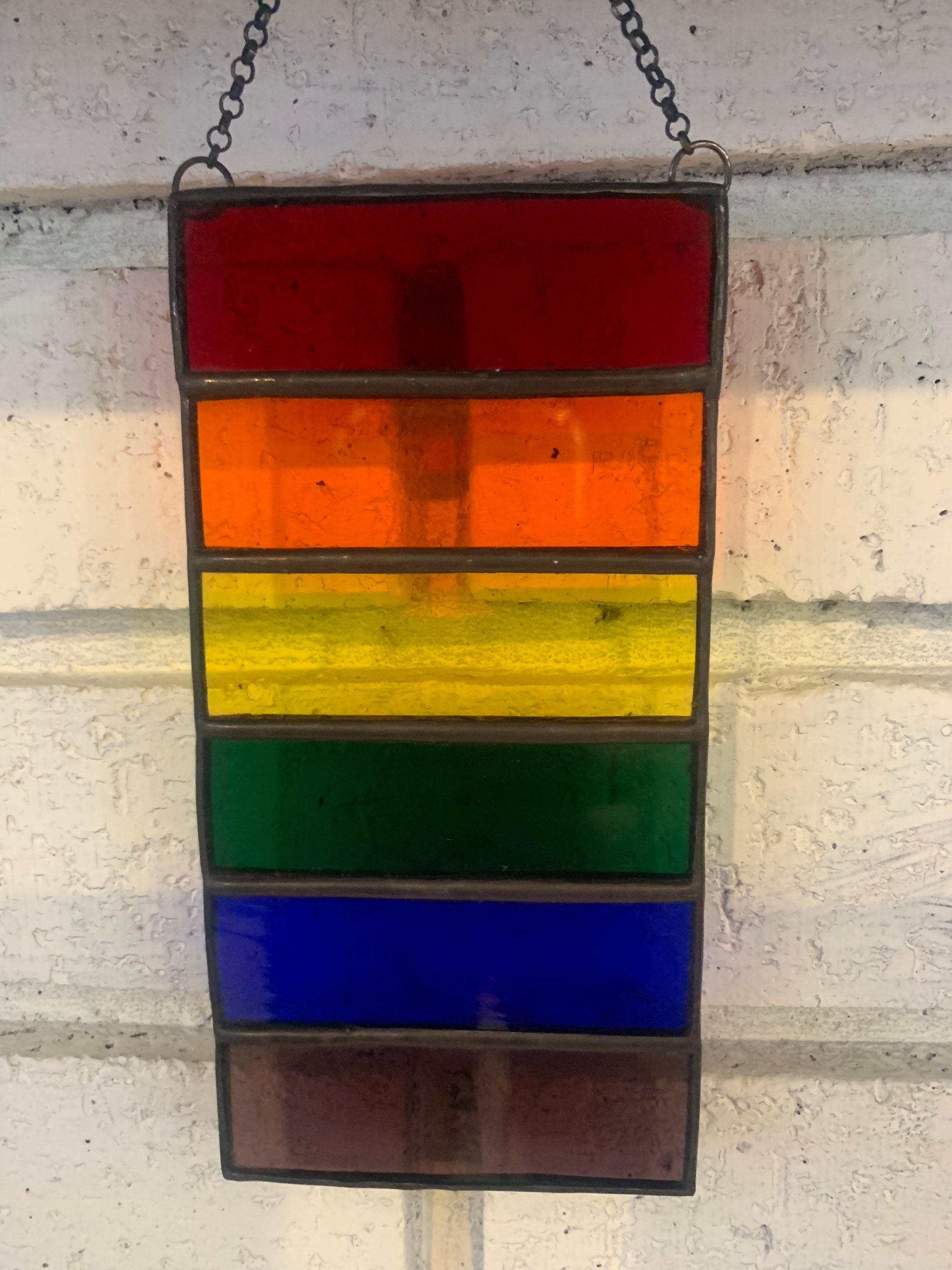 Stained Glass Rainbow Rainbow Stained Glass Rainbow | Etsy