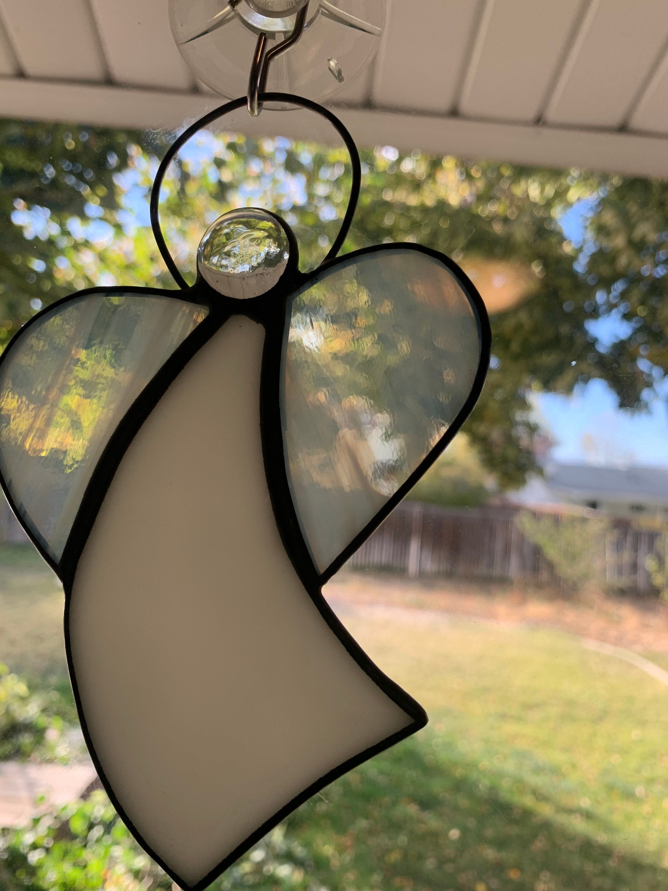 Angel stained glass ornament christmas ornament stained | Etsy