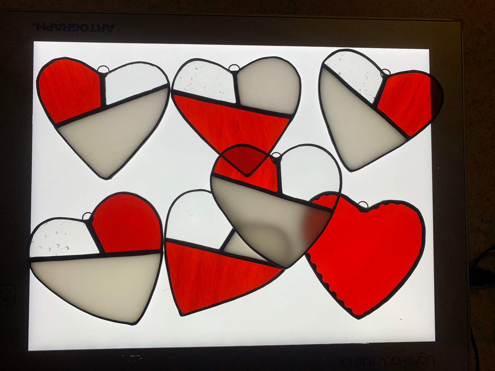 Stained Glass Hearts Heart Valentines Day Gift Set of 2 - Etsy