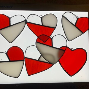 Stained Glass Hearts, Heart, Valentines Day Gift, Set of 2 Hearts - Etsy