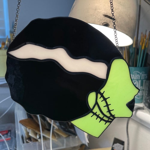 Bride of Frankenstein Stained Glass Suncatcher Monster - Etsy