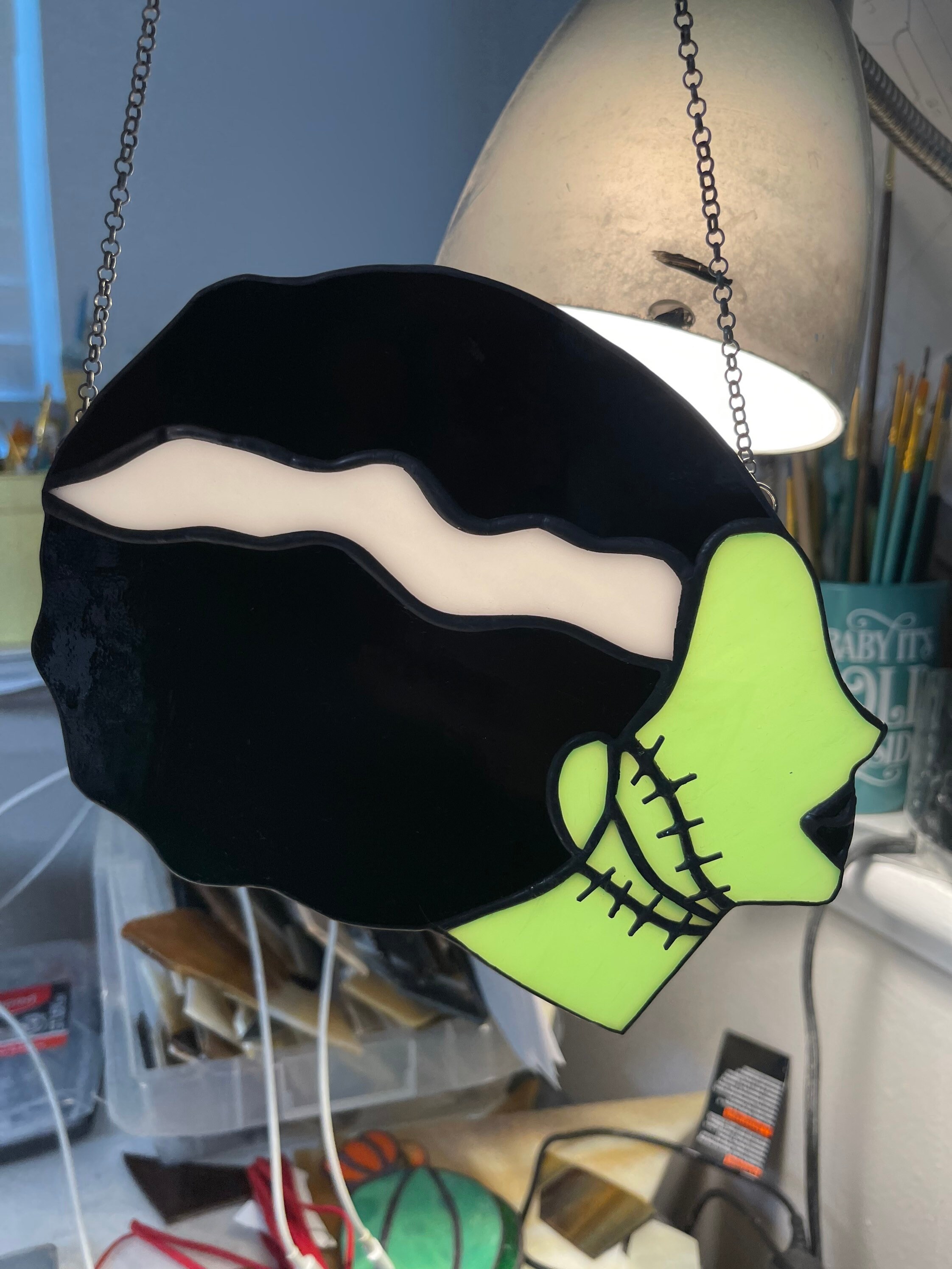 Bride of Frankenstein Stained Glass Suncatcher Monster - Etsy