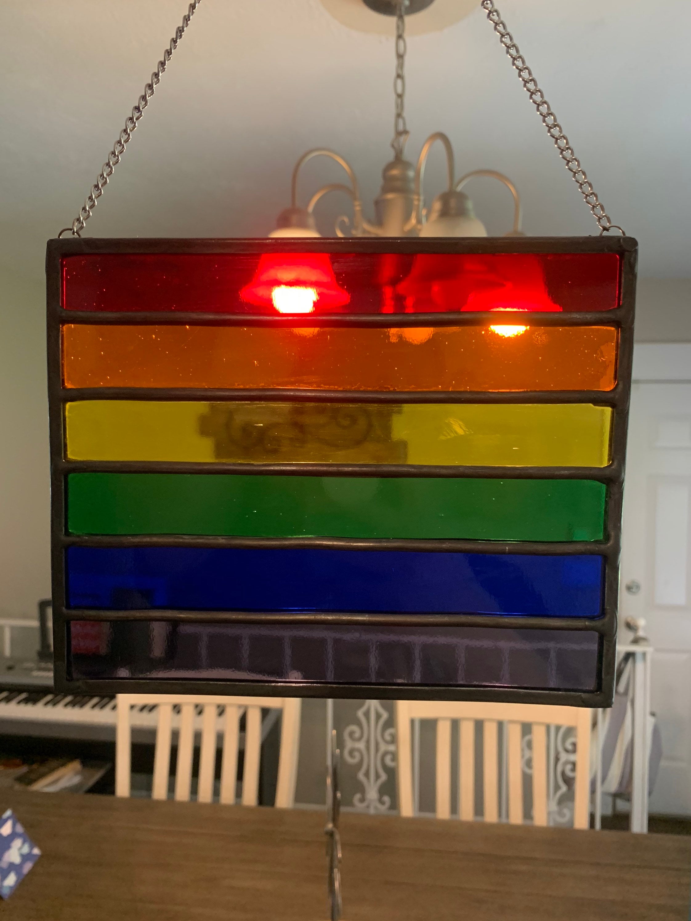 Stained Glass Rainbow Rainbow Stained Glass Rainbow | Etsy